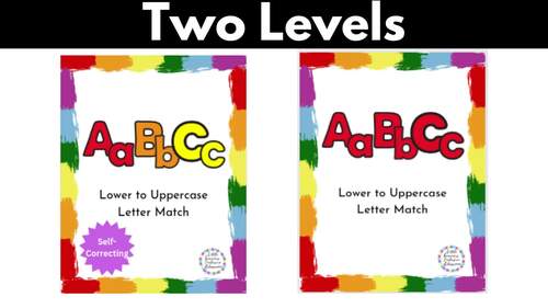 Lower to Uppercase Letter Match-File Folder/Binder Activities ...