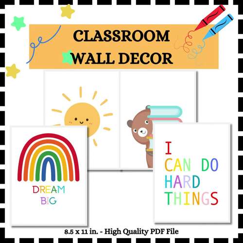 Back to School Classroom Decor | Bulletin Board Chart PDF by Adorable ...