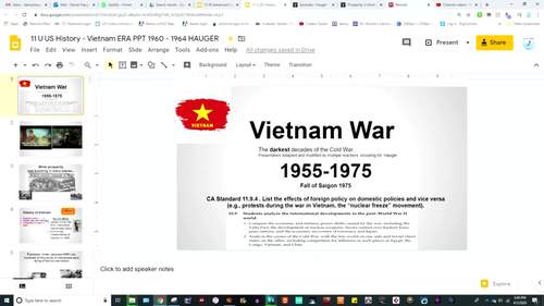 Lesson on Vietnam War US World History PDF Download 30 Minute Distance ...