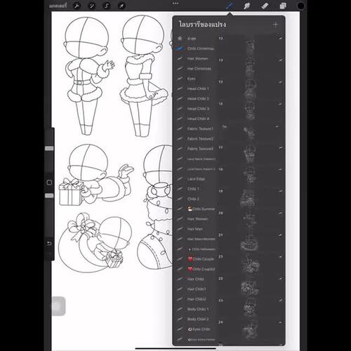 140 Procreate Chibi Girl Stamps ,Christmas Stamps,Poses Stamps for ...