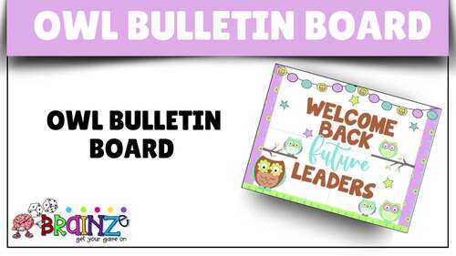 Editable Owl-Themed Bulletin Board Kit | Pastel Welcome Back Classroom ...