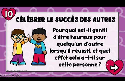 World Kindness Day CLICK & COMPLETE Discussion Prompts FRENCH & ENGLISH