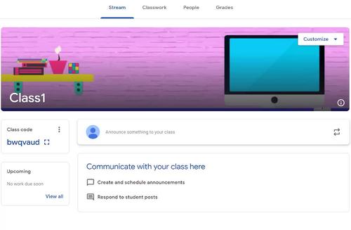 Animated Google Classroom Headers (Au Travail!) Banners - Distance Learning