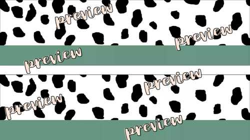 BOHO Rainbow Dalmatian Print Bulletin Board Borders by Anh Huynh