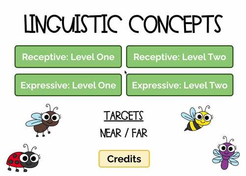 Insect Spatial Concepts: Near, Far by Jennie's Speech Room | TPT