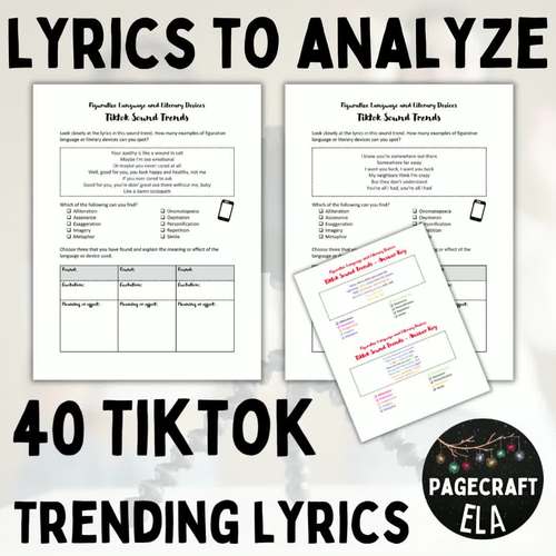 40 Tiktok 2021 Sound Trends | Lyric Analysis | Figurative Language