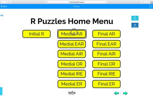 Vocalic R Boom Cards Articulation - Vocalic R Activities - R Puzzles