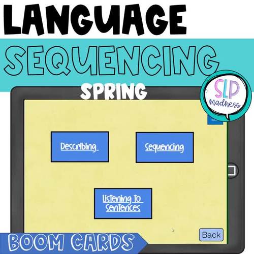 Spring Language Describing Sequencing Comprehension Speech Therapy Boom ...