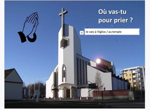 French Places in My Community Vocabulary and Aller PowerPoint and ...