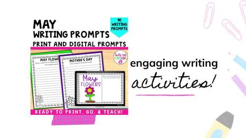 May writing prompts Spring writing prompts Memorial day Spring writing ...