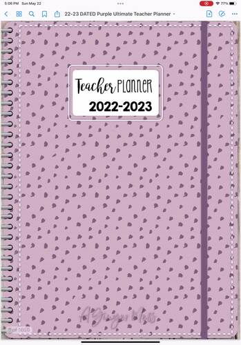 23-24 DATED Purple Ultimate Teacher Planner by A Ginger Mess | TPT