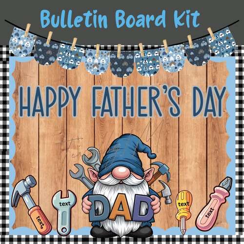 HAPPY Father’s Day Bulletin Board Kit | Dads Are Our Everyday Heroes ...