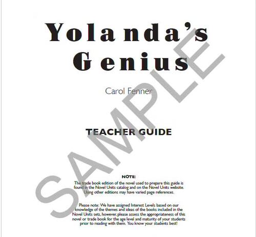 Yolanda's Genius Novel Units® Teacher Guide Novel Study | TPT