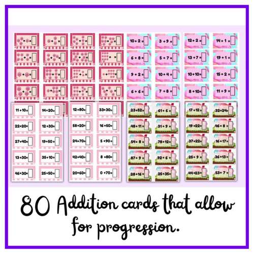 Addition and Subtraction Math Center Task Cards by 123Miss Poppins