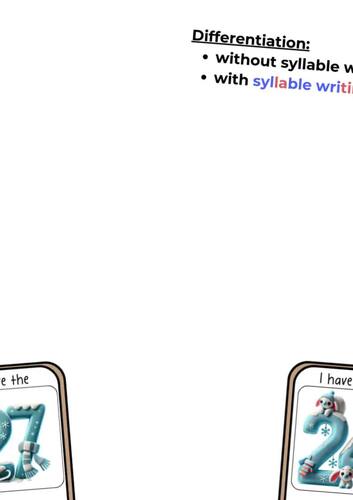 Winter-Themed Number Learning Game: 'Who has it' for Elementary ...