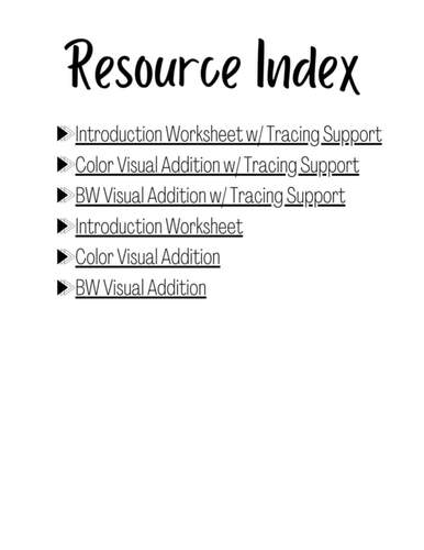 Visual Addition 0-10 Worksheets | Special Education | TPT