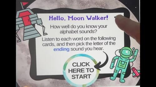 Medial Sounds Digital Game- Middle Sounds Letter Recognition Word Work ...