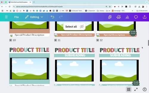 iPad TPT Product Covers Templates - Editable - Boho Neutral Edition