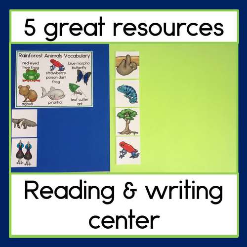 Rainforest Animal Bundle with Patterns, Guided Reading and Bingo Game