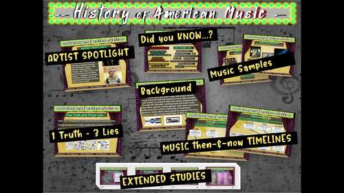 "INDIE" & "EMO" 4-Pack Music Bundle (slides links games handouts more)