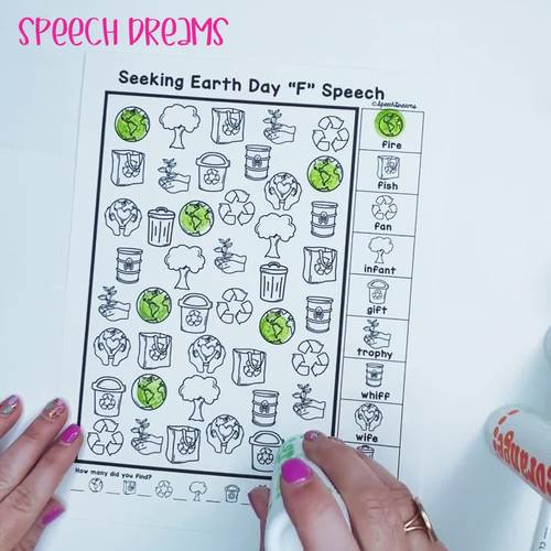 Earth Day Speech Language Therapy Seeking Activity S R L Blends plus more