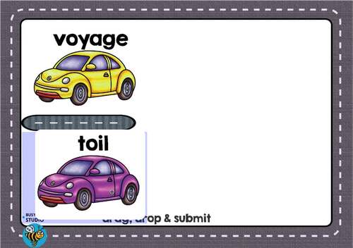 OI AND OY SORT VOWEL DIPHTHONG BOOM CARDS PRACTICE REVIEW PARKING LOT GAME