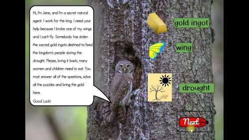 Passive Voice | Past Tense | Escape Room | BOOM CARDS | Distance