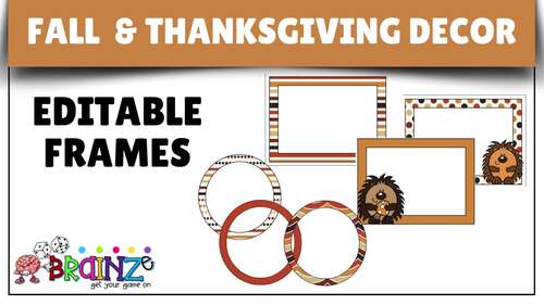Editable Fall & Thanksgiving Classroom Label Bundle| Neutral Classroom ...