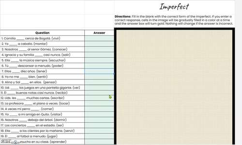 Spanish Imperfect Digital Mystery Picture Reveal Google Pixel Art Mayan ...