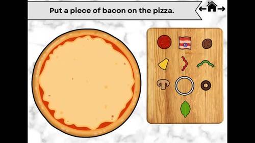Following One Step Directions BOOM Cards™ Pizza Style - Digital Activity
