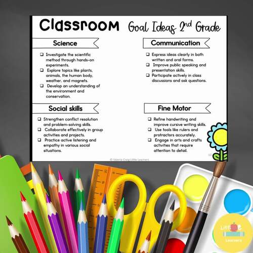 Pre-K-3 Goal Setting Bulletin Board: Garden of Goals | TPT