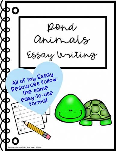 Animals In A Pond by Blue Heart Writing | TPT
