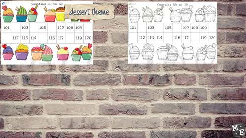 COUNTING FROM 101 TO 120 Cut and Paste Number Chart Worksheets | TpT