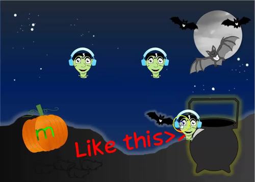 Halloween Lower-Case Alphabet Letter Sound Matching by AlDee ELA