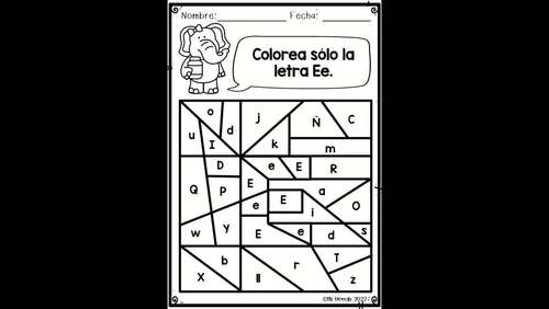 Hojas de trabajo LETRA E | Actividades vocales | Letter E Worksheets in ...