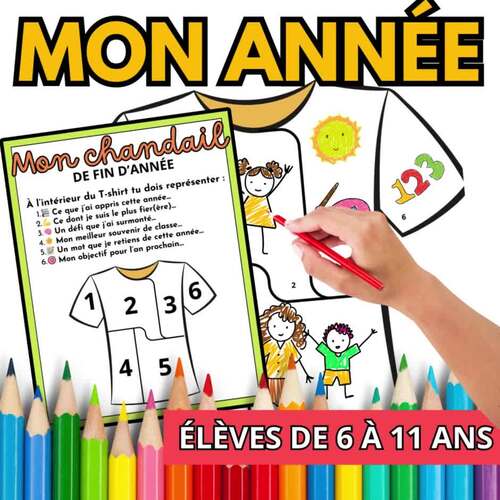 Fin d’année scolaire, End of the year– Activité à colorier | 2e à 6e année