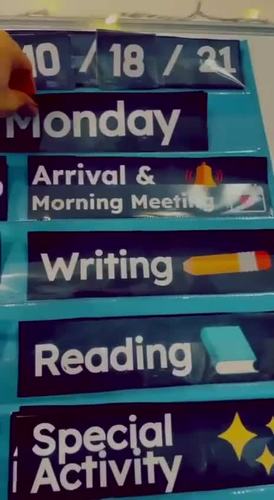 Schedule Cards + Today' Date Sign- Editable on Google Slides $8 | TpT