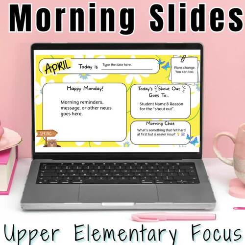 Editable April Morning Meeting Slides | Daily Class Meeting Routine for ...
