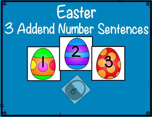 Easter Build 3 Addend Addition & Subtraction Number Sentences | TPT