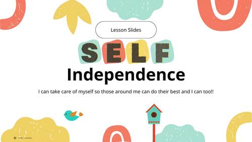 SELF Independence Skills Curriculum-Google Slides, Posters, TG, Worksheets