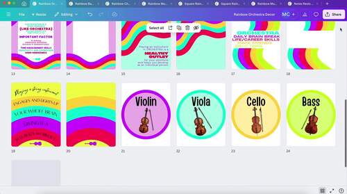 Band, Orchestra, and Choir Classroom Decor Pack by Symphfunny Orchestra