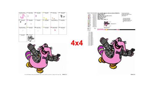 Happy Bing Bong Elephant Character Embroidery Designs from Inside Out ...