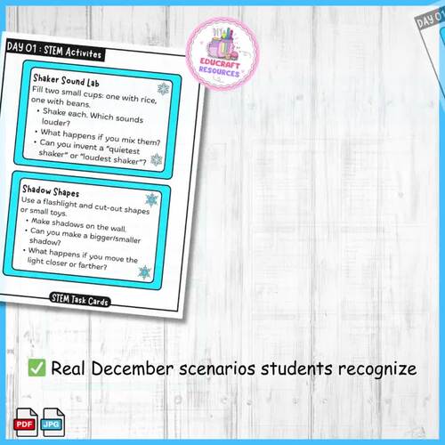 Survive December and winter STEM Challenges | No-Prep STEM Activities ...