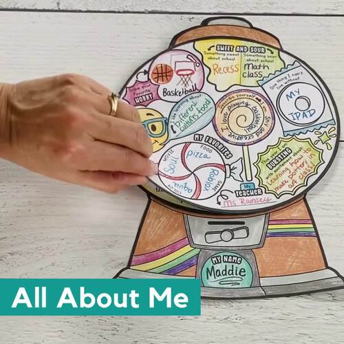 All About Me Worksheet Welcome Back to School Craft Student Gift Treat Tags