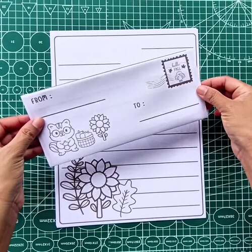 No Prep Fall Writing Activities Friendly Letter Templates & Envelope Craft