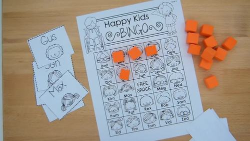 CVC Names Bingo | Consonant Vowel Consonant Word Patterns by Lessons by ...