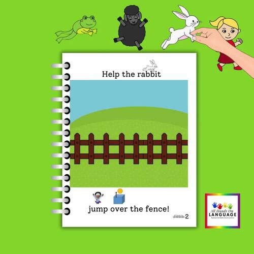 The Jumping Friends Interactive Book with Preposition OVER, Make Sentences