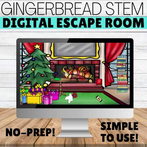 Gingerbread Man STEM Escape Room: A Christmas No Prep Fully Digital ...