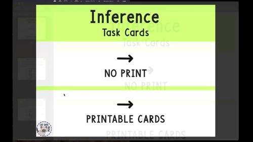 Inferences in Stories with Picture Choices; No Print + Distance Learning