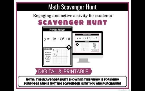 Finding Slope from Graphs Activity Scavenger Hunt by Algebra Elevated